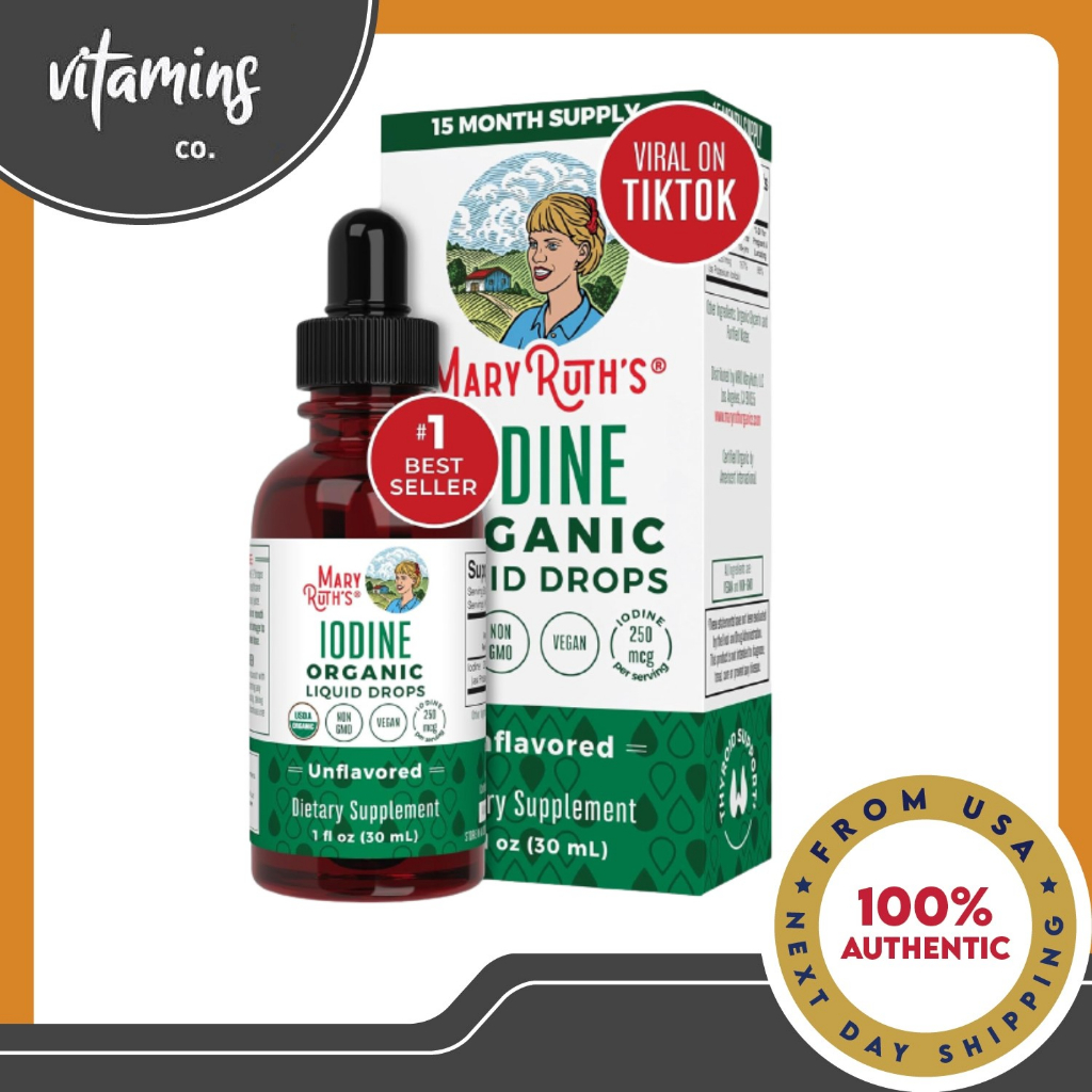 Mary Ruth's Iodine Organic Liquid Drops Unflavored (30 ml) | Shopee ...