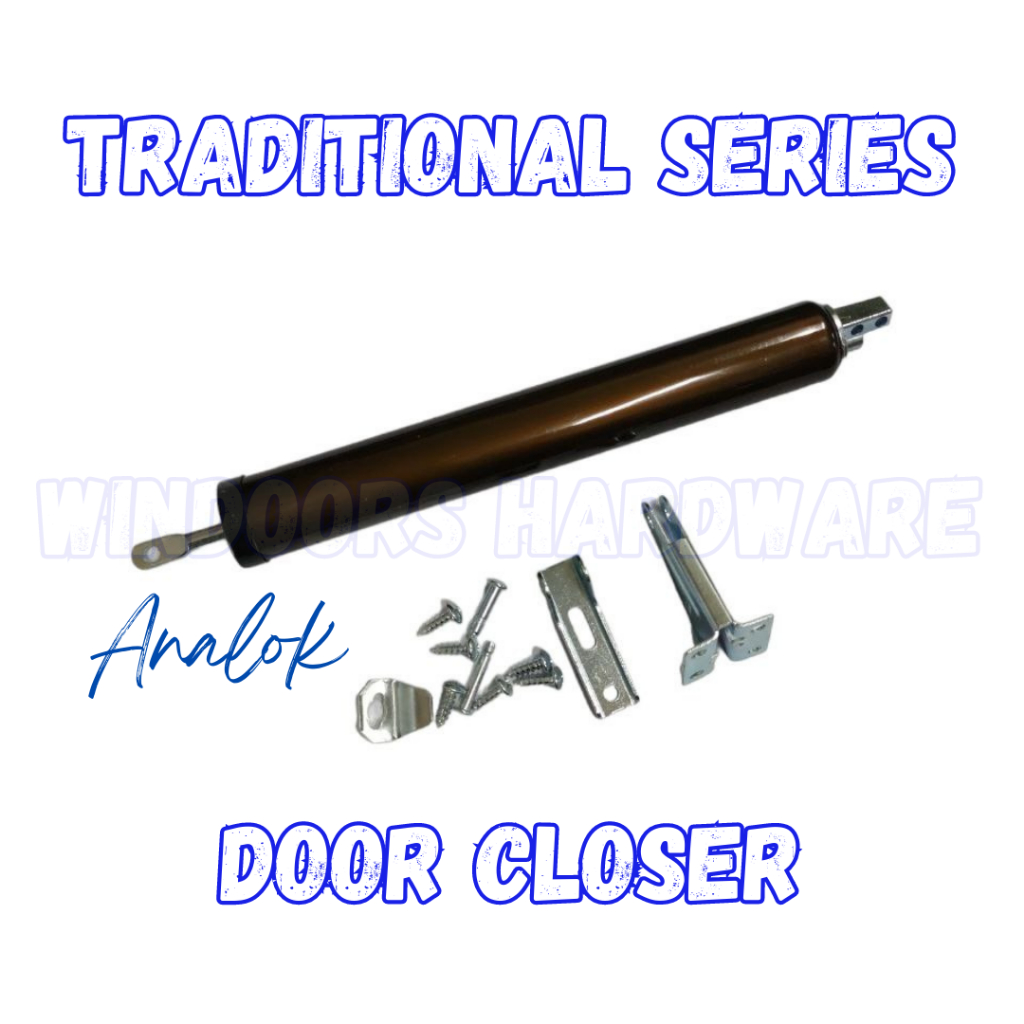 Door Closer Aluminum Swing Door Traditional Analok Anodized White ...