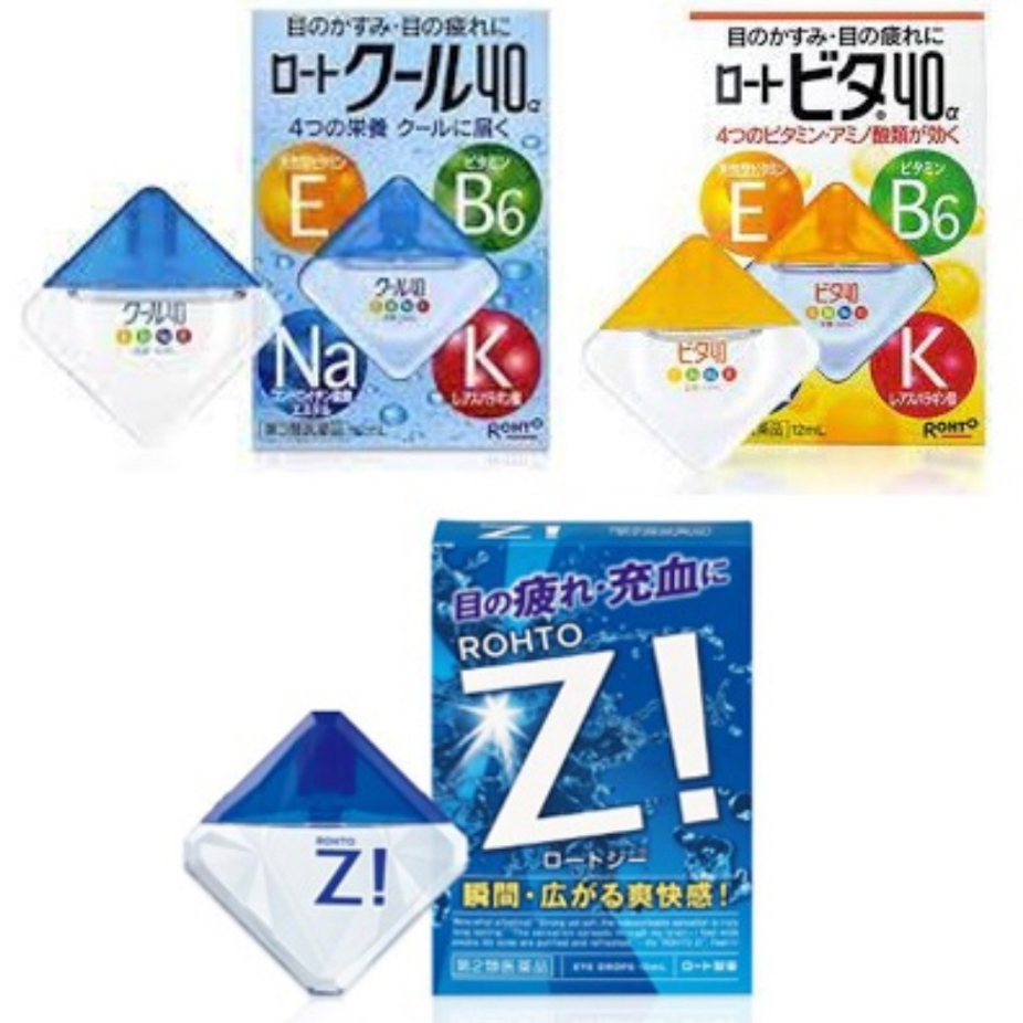 Rohto Eye Drops Eye Care - Cool Vitamin Drops/Rohto Z (Made in Japan ...
