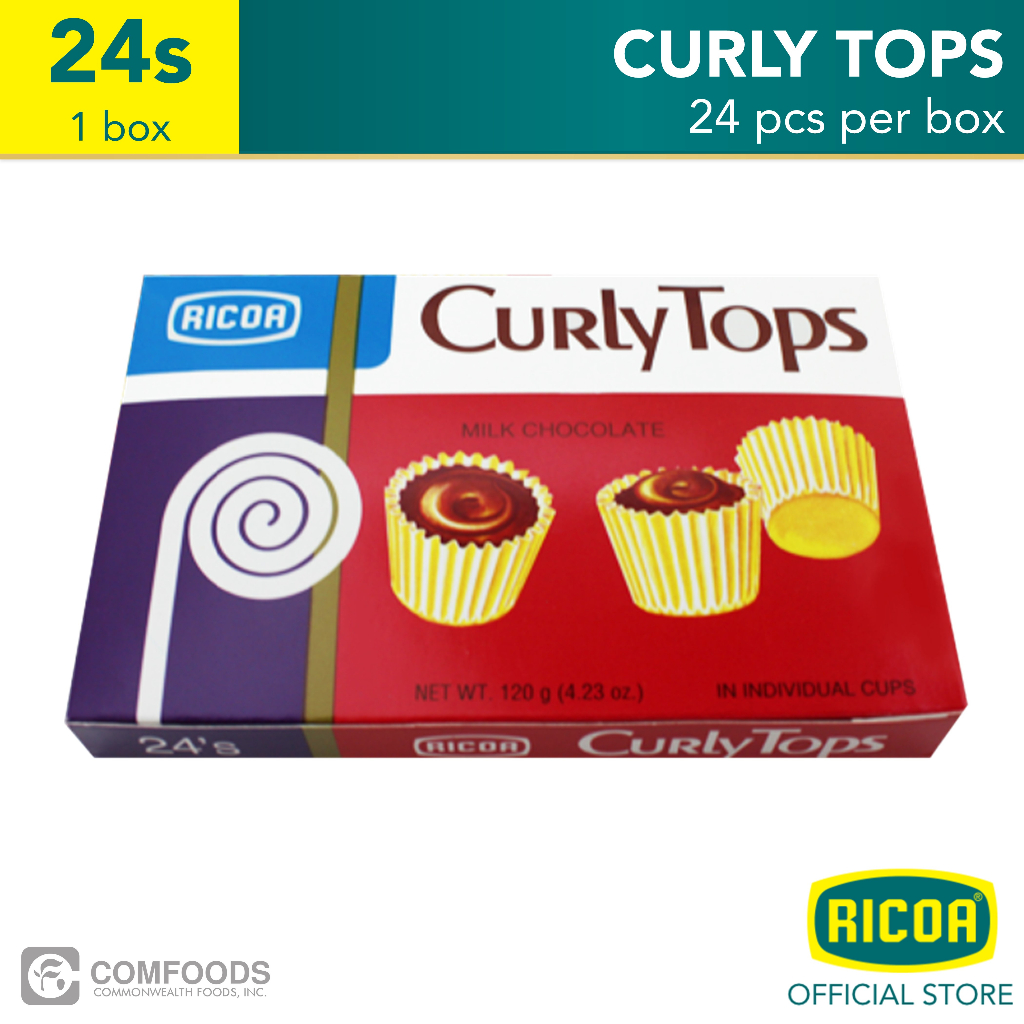 RICOA Curly Tops Milk Chocolate 24 Pcs in Box | Shopee Philippines