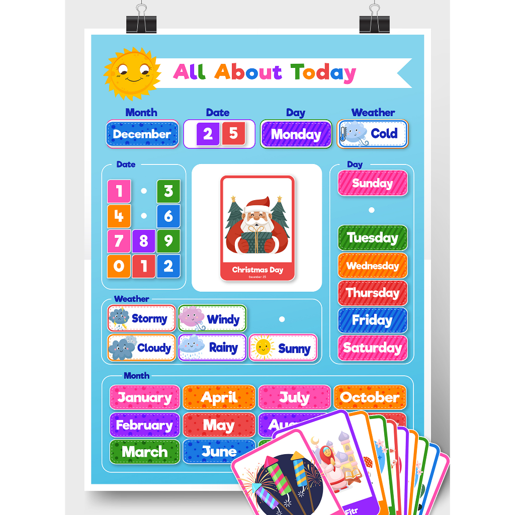 Interactive Calendar and Weather Chart for Classroom | Shopee Philippines