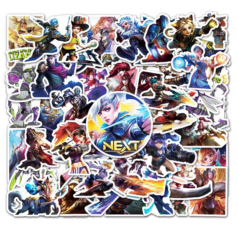 50pcs Mobile Legends Sticker set Waterproof Removable stickers phone ...