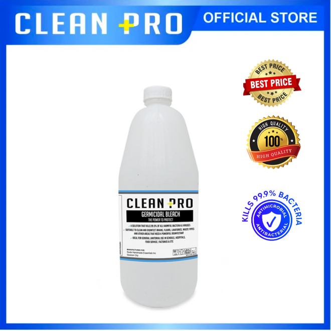 BEST PRICE Clean Pro Germicidal Bleach 1 Liter | Shopee Philippines