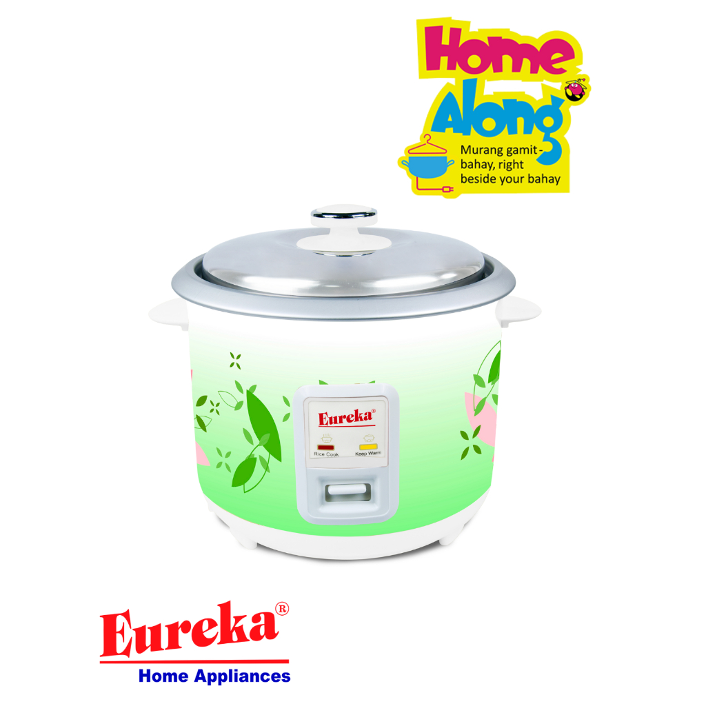 Eureka 1.0L Rice Cooker 5 Cups White Green Floral | Shopee Philippines