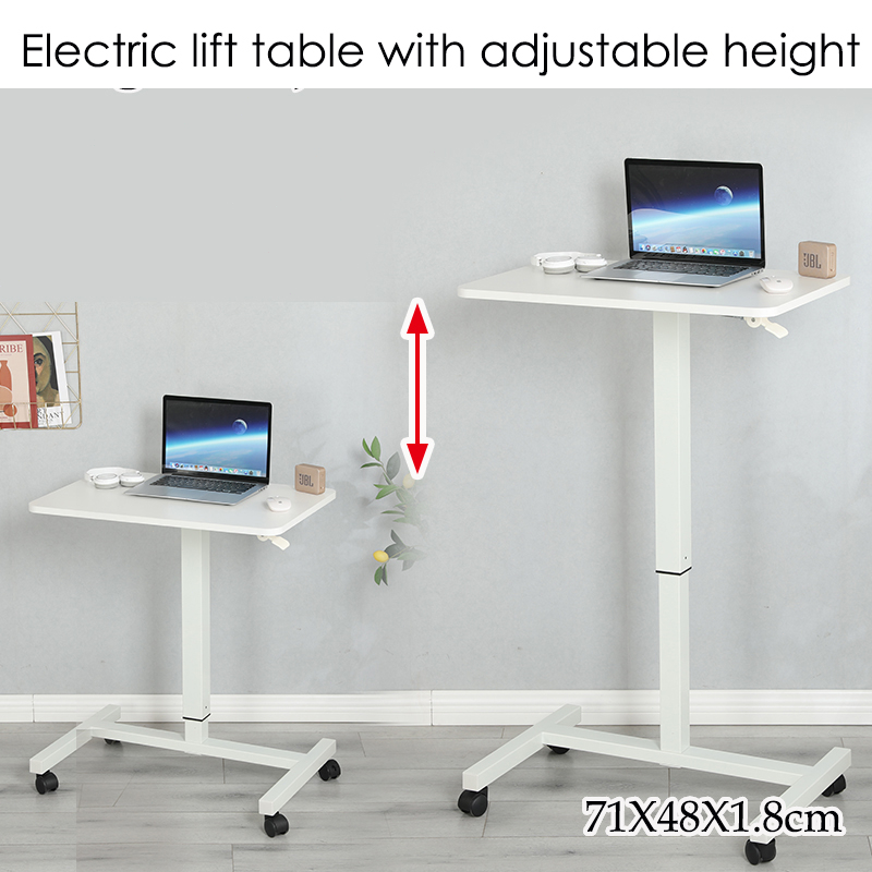 Officebus Height Adjustable Standing Desk Movable Table With Wheels ...