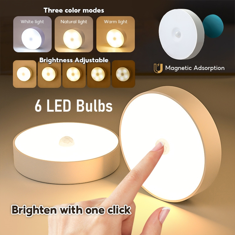 3 Colors Led touch lamp Little Night Light USB Rechargeable Wall Lamp ...