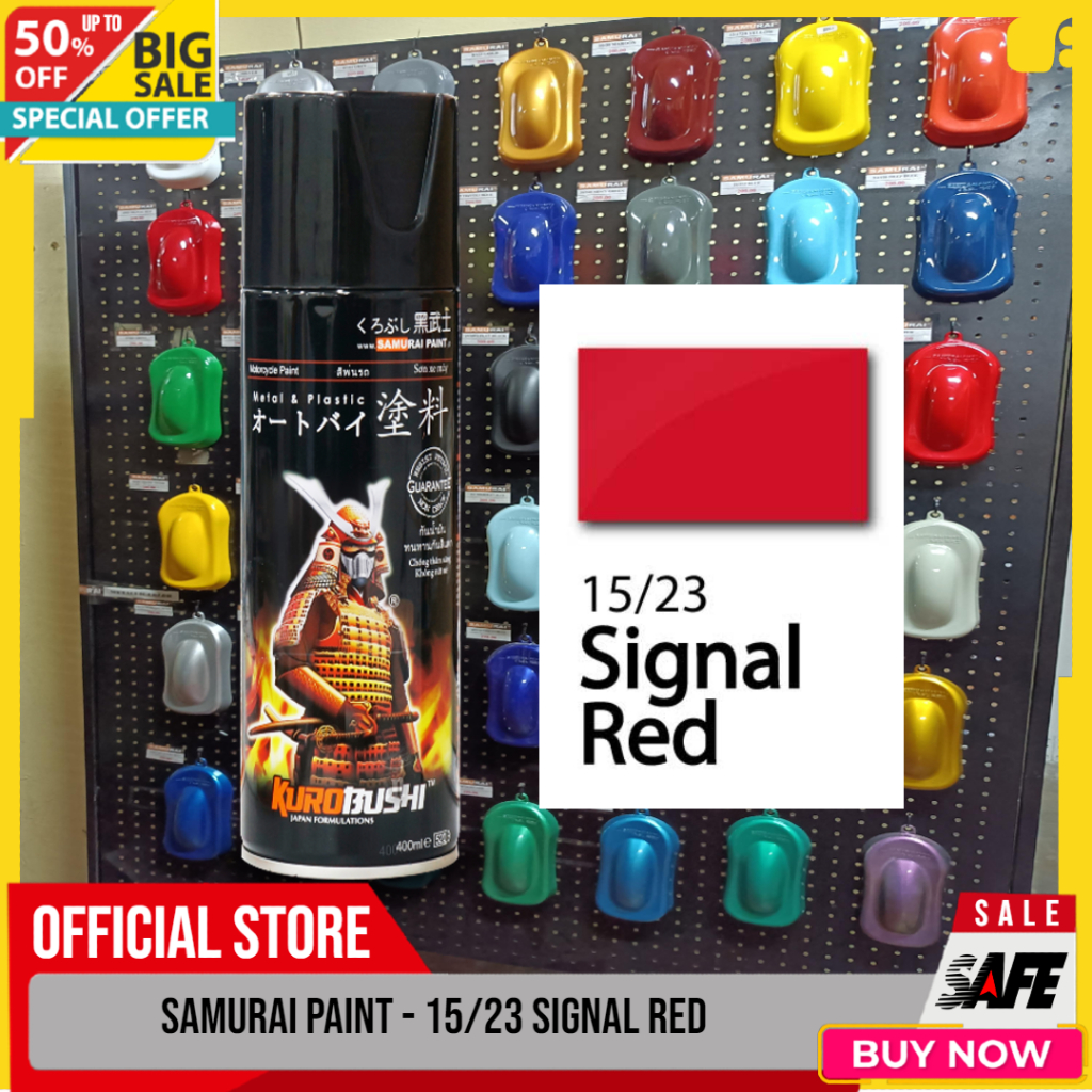SAMURAI SPRAY PAINT [15/23 SIGNAL RED] Standard Color High Quality ...