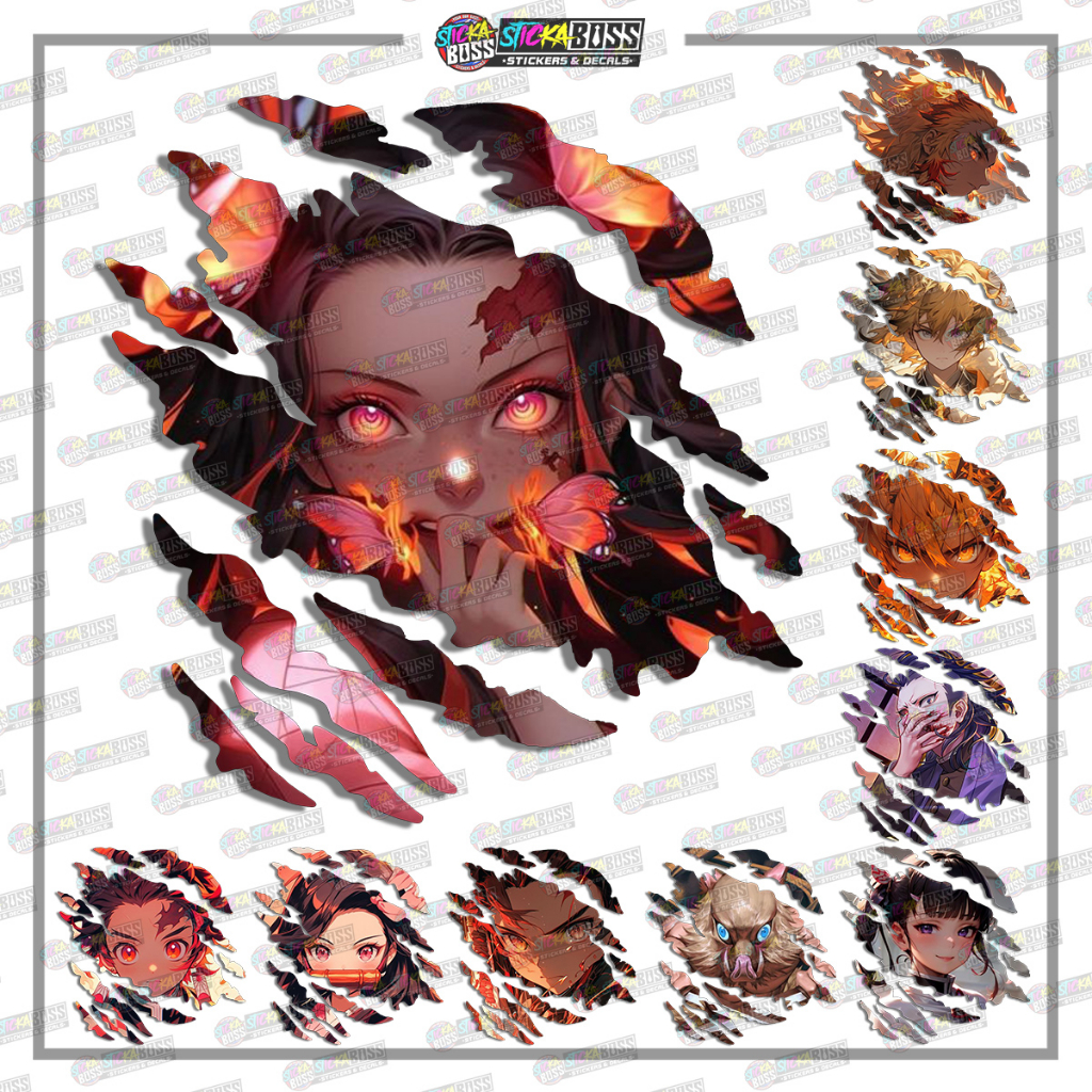 DEMONSLAYER | ANIME SCRATCH STICKER【VINYL PRINTED】( LAMINATED ...