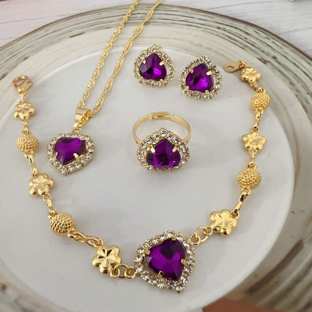 4in1 birthstone set free box for women | Shopee Philippines