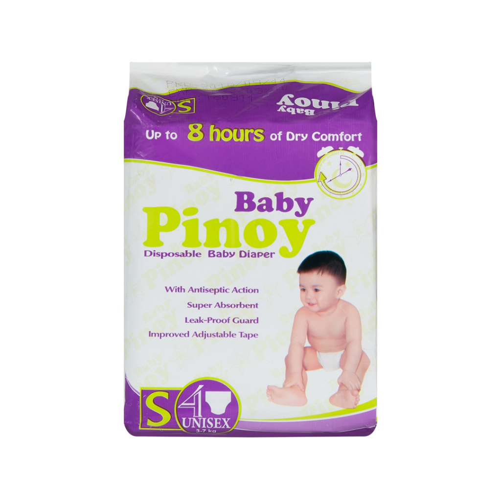 Baby Pinoy Disposable Baby Diaper Small 4's | Shopee Philippines