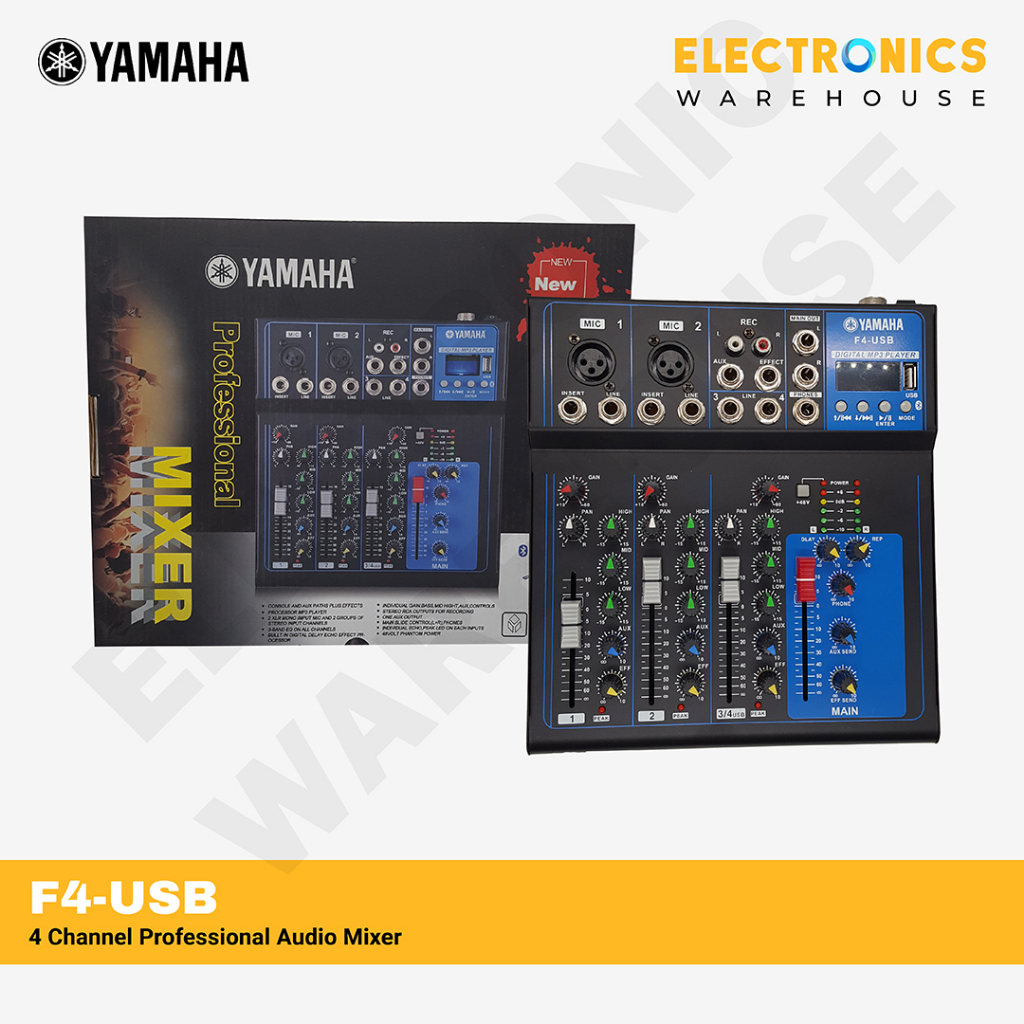 Yamaha F4-USB 4 Channel Professional Audio Mixer | Shopee Philippines