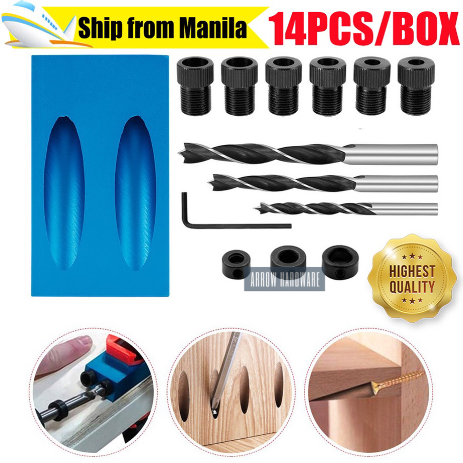 14pcs Drill Guide Hole Handheld Pocket Drill Hole Puncher Locator ...