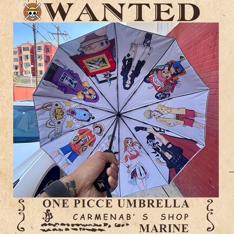 Color-Changing One Piece Anime Cartoon Sun Umbrella Automatic Folding ...