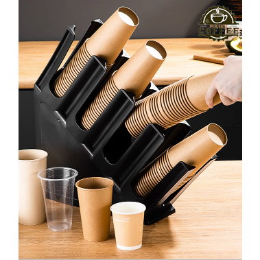 Ready in PH 4 Compartments Plastic Cup Holder Rack Counter Coffee Cup ...