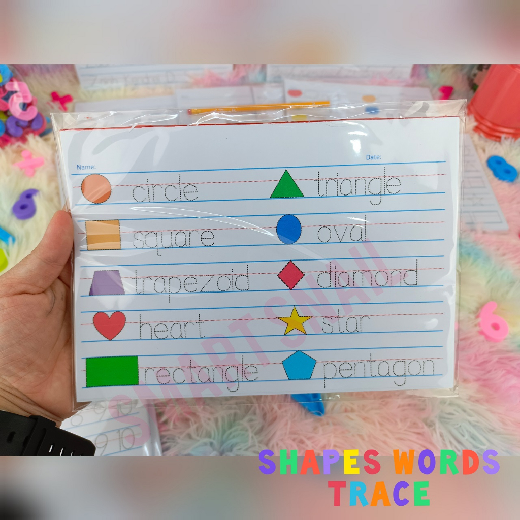 TRACING PAD 40 pages (Name, Alphabet, Lines, Shapes, Cursive, Name ...