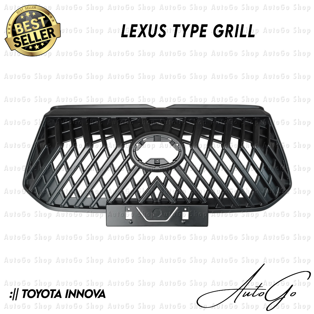 Toyota Innova 2016-2020 Lexus Type Grill Black | Shopee Philippines