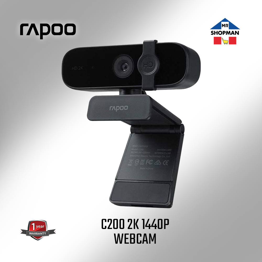 Rapoo C280 FHD 1440P Webcam with Dual Microphone | Shopee Philippines