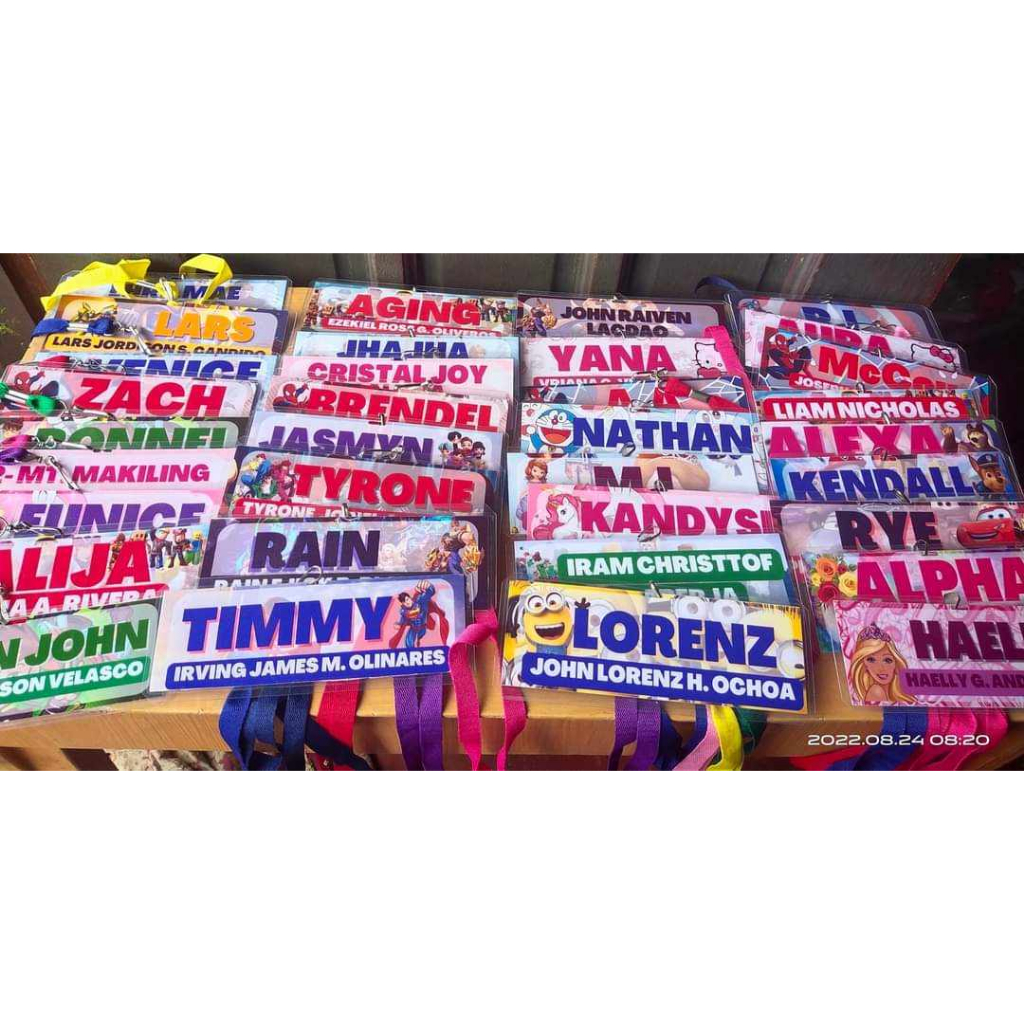CUSTOMIZED LAMINATED NAME TAG WITH LACE | Shopee Philippines