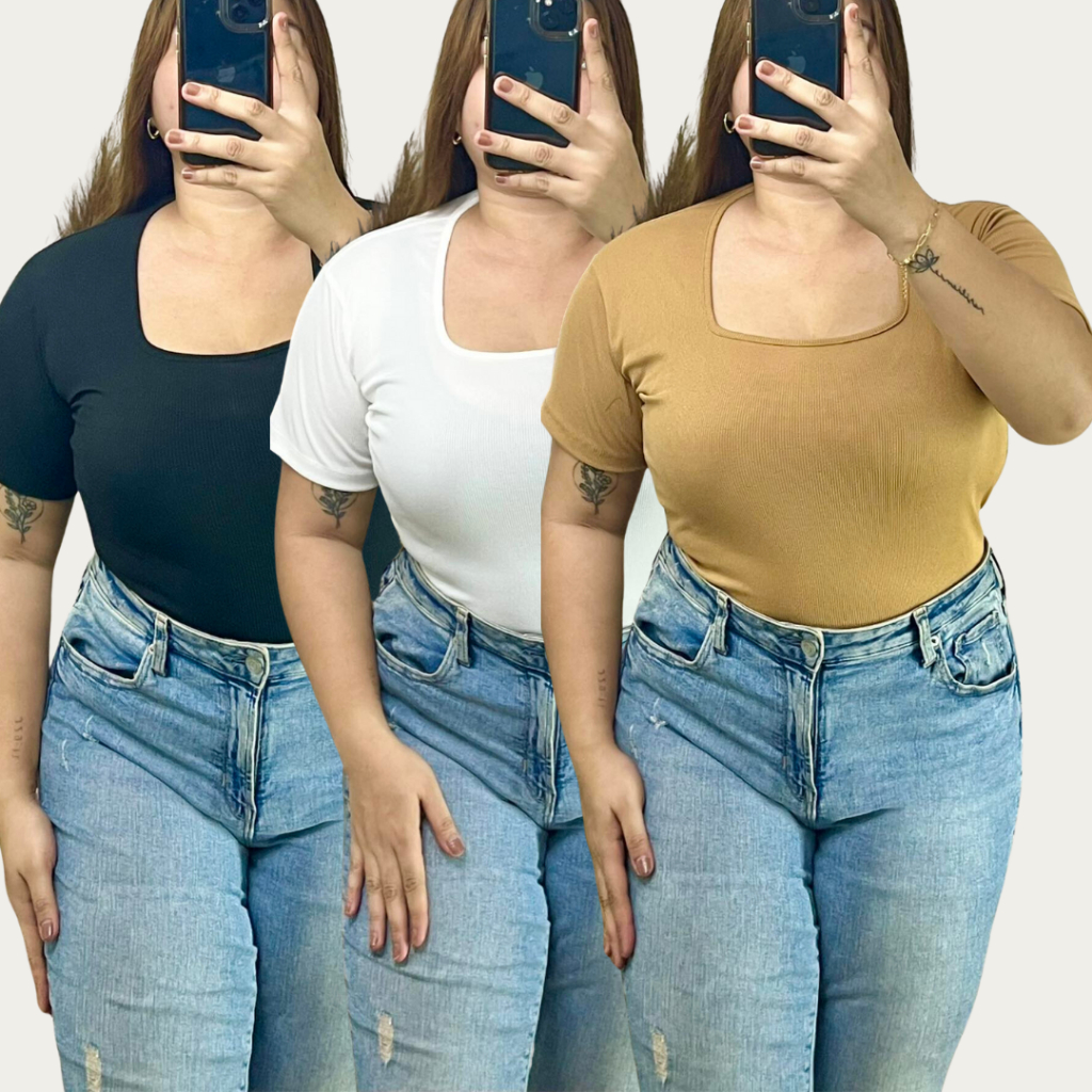 raileystore- PLUS SIZE SQUARE NECK FULL LENGTH BLOUSE | XL - 3XL BODY ...