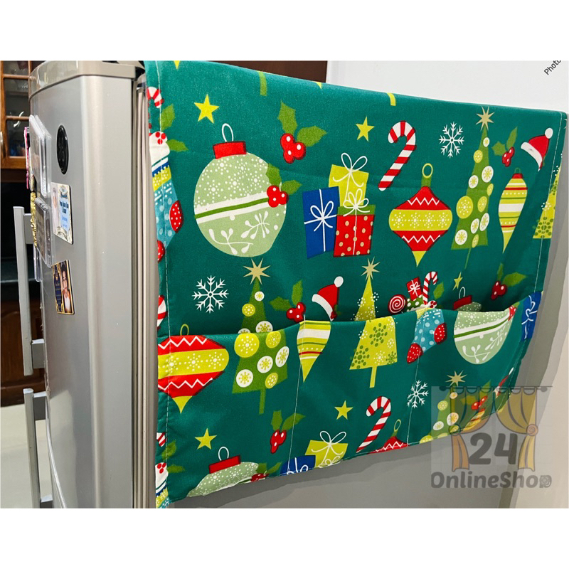Refrigerator Cover - Christmas Ref Cover Designs (dust cover) | Shopee ...