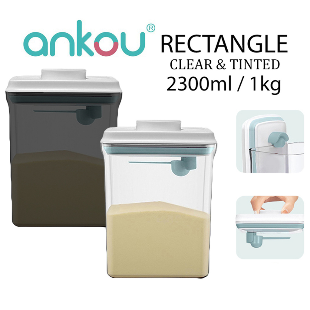Ankou Airtight 1 Touch Button Container With Scoop And Holder 2300ml ...