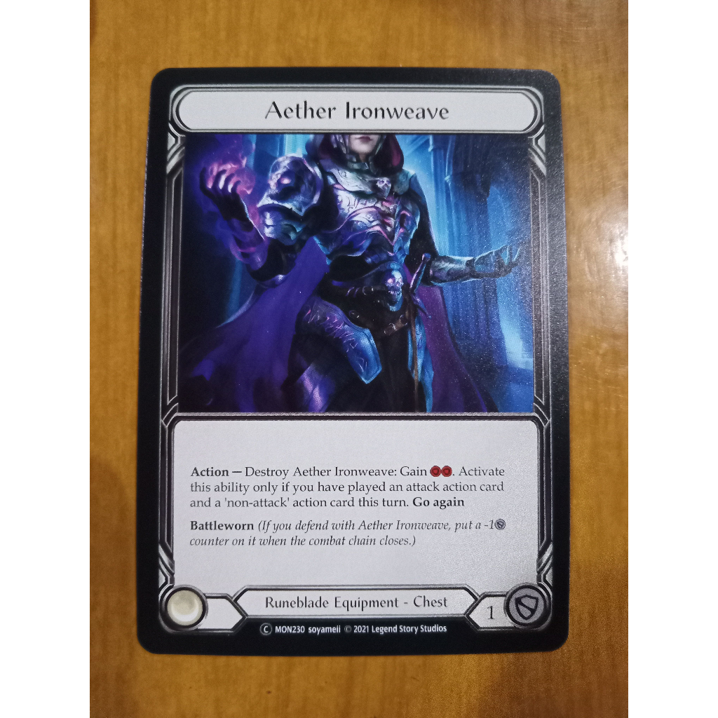 FAB Aether Ironweave Common Monarch Flesh and Blood TCG Runeblade ...