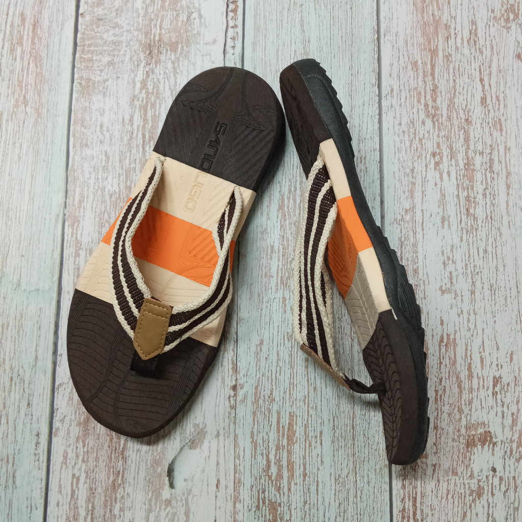 Logic Shoes New Design Sandugo Casual 2 Tone Flip Flop Slippers for Men ...