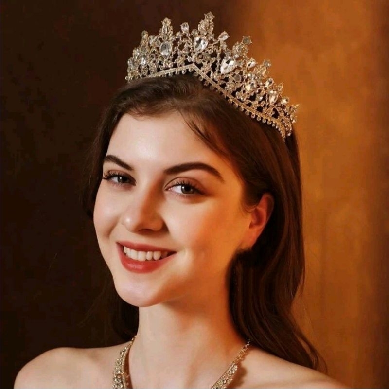 Abby&Co. (GOLD & SILVER) Bridal Prom Debut Wedding Crown Tiara Pearl ...