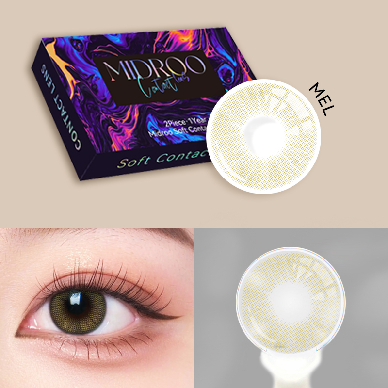 Midroo 1Pair Hidrocor Series Soft Eye Contact Lens Grade 0.00 with dia ...
