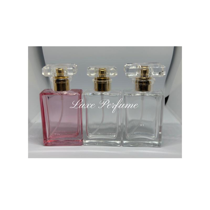 30ml GLASS SPRAY BOTTLE Ch@nel PERFUME BOTTLE ELEGANT GOLD AND SILVER ...