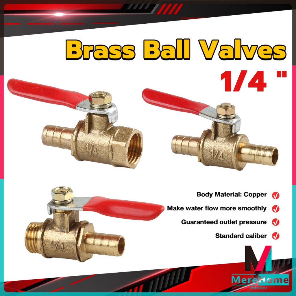 Brass Ball Valves 1/4" Male Female Thread Copper Fitting Water Oil Hair ...