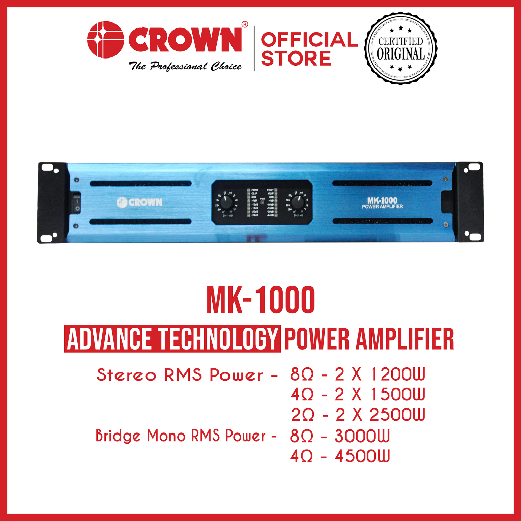 CROWN MK-1000 Power Amplifier 1000W | Shopee Philippines