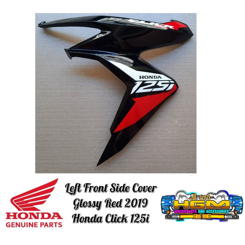 LEFT SIDE FRONT COVER (GLOSSY RED) 2019 MODEL HONDA CLICK 125i V2 ...