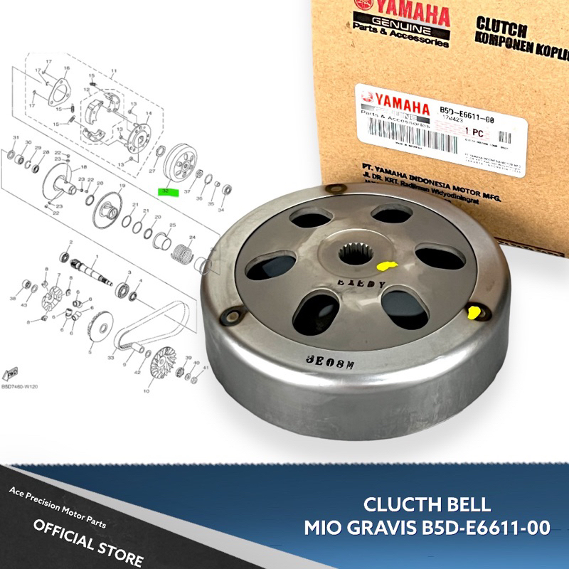 CLUTCH BELL MIO GRAVIS B5D-E6611-00 | Shopee Philippines