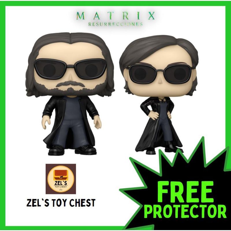 Funko Pop! Matrix Resurrections Bundle - Neo and Trinity (Free ...