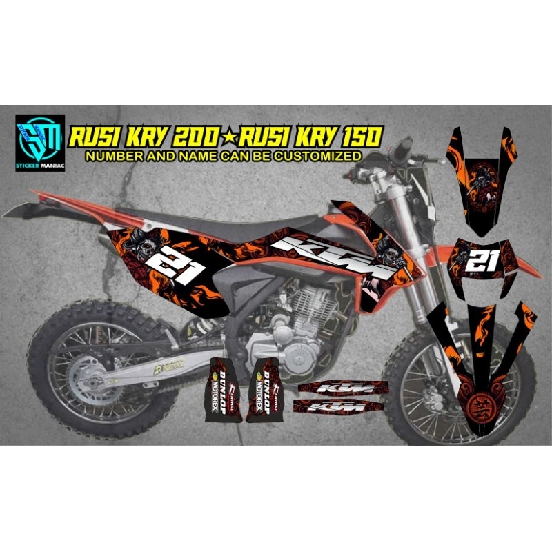 Rusi KRY 200, Rusi KRY 150 full body decals | Shopee Philippines