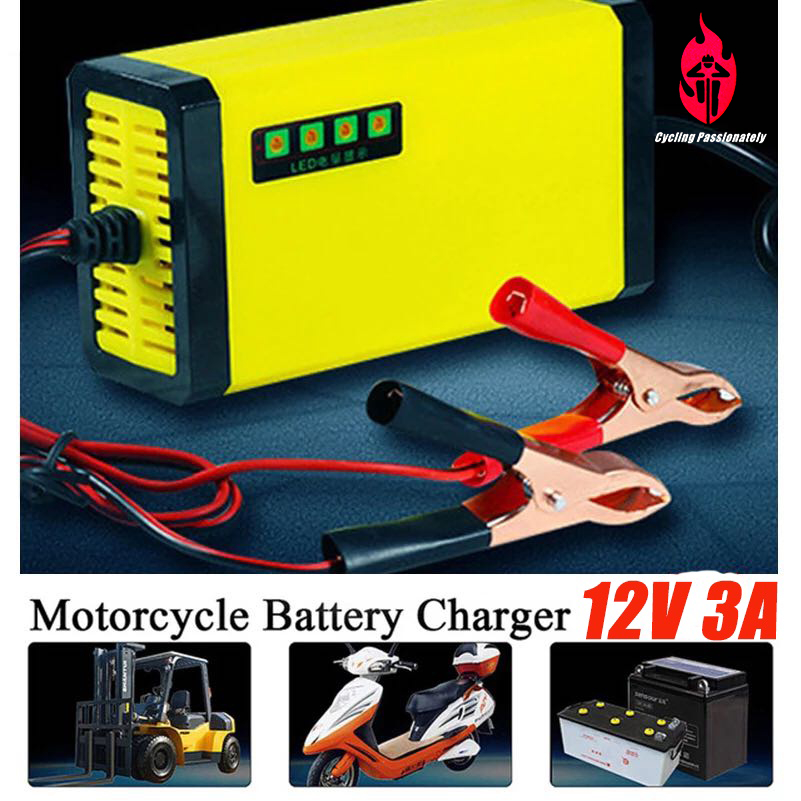 Motor Car Battery Charger 12v 3A Smart Heavy Duty Motorcycle Portable ...