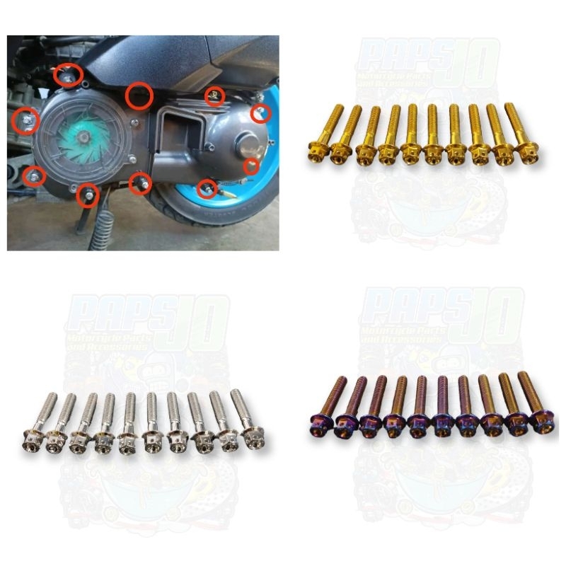 HENG CRANKCASE BOLT NMAX/AEROX V1/V2 | Shopee Philippines