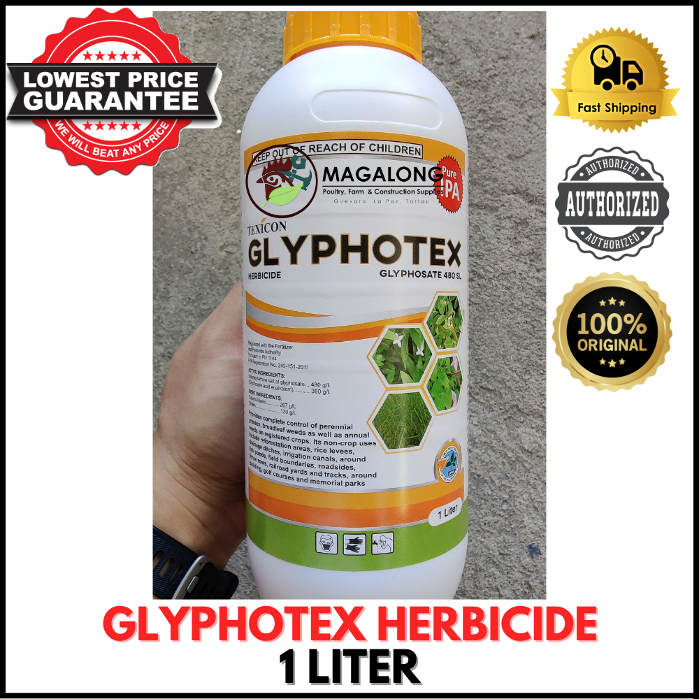 GLYPHOTEX HERBICIDE - GLYPHOSATE 480SL BY TEXICON - 1 LITER | Shopee ...
