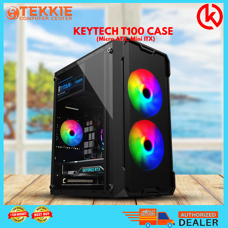 BRAND NEW KEYTECH T100 CASE (Micro ATX, Mini ITX) | Shopee Philippines