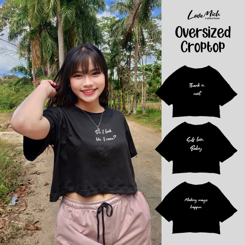 Plus Size 2xl 3xl Croptop Minimalist Statement Casual Wear Women Tops ...