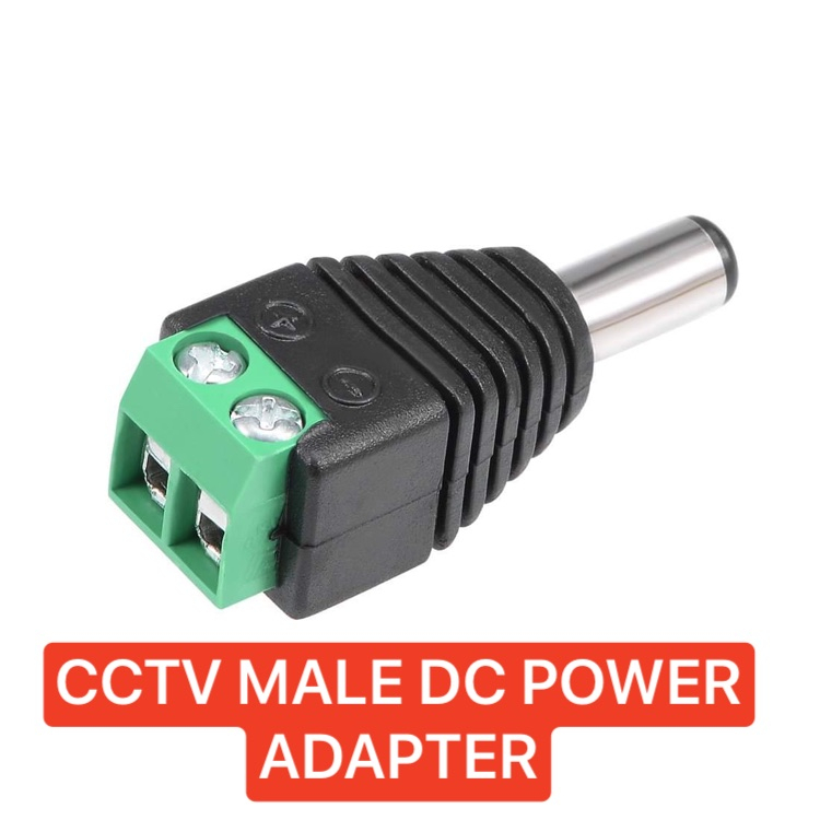 Male & Female for DC Power Jack Adapter Connector Plug For CCTV Camera ...