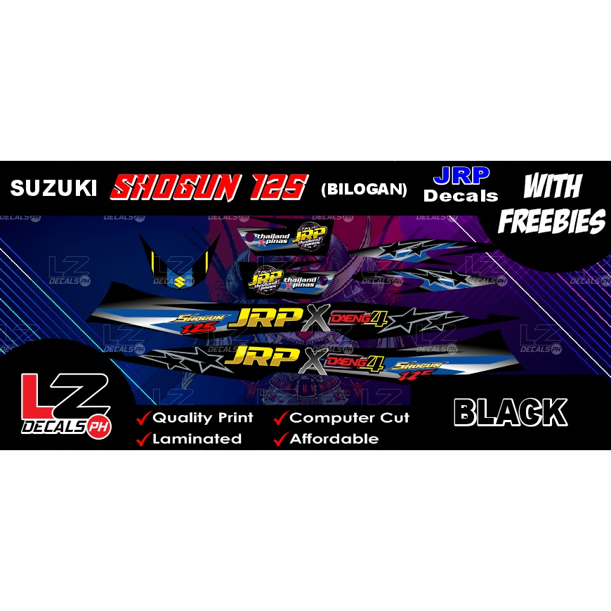 Suzuki Shogun 125 JRP Decals / Stickers with freebies | Shopee Philippines