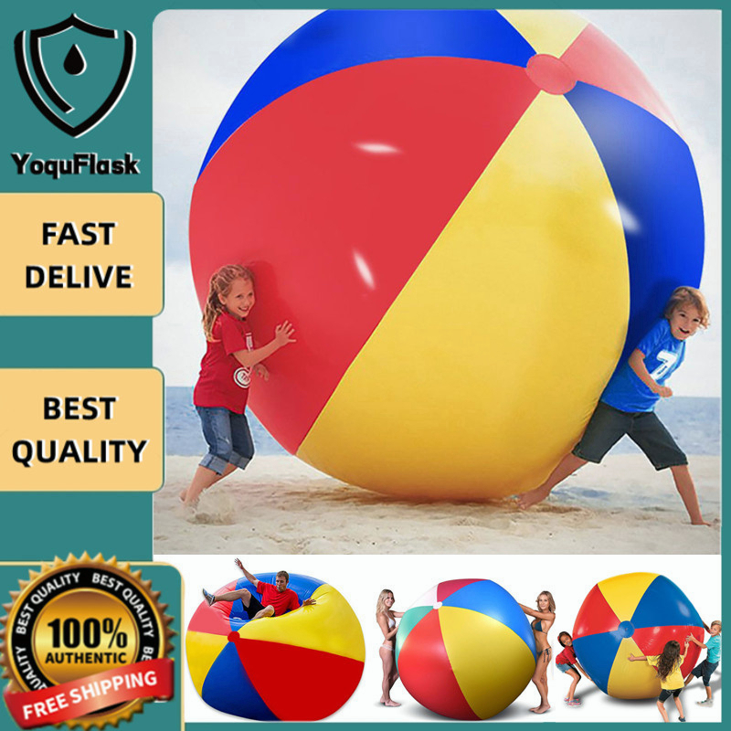 Beach Ball 100cm/150cm/200cm Giant Inflatable Beach Ball Large Three ...