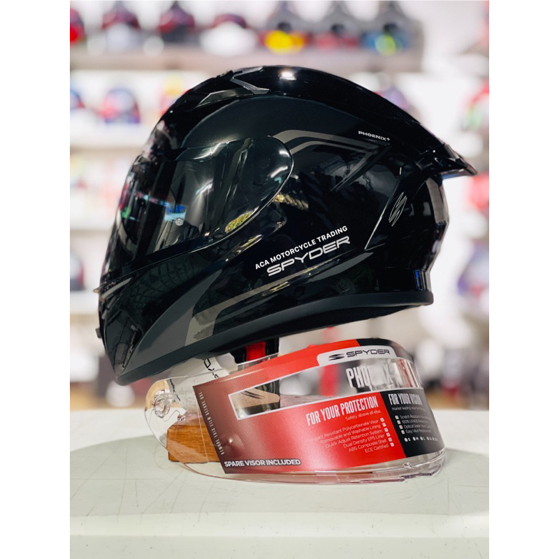 Spyder Phoenix+ V2 Full-face Single Visor Helmet w/ FREE CLEAR VISOR ...