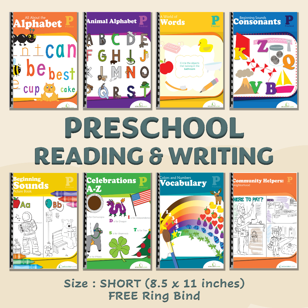 PRESCHOOL READING & WRITING (Worksheets / Workbooks) | Shopee Philippines