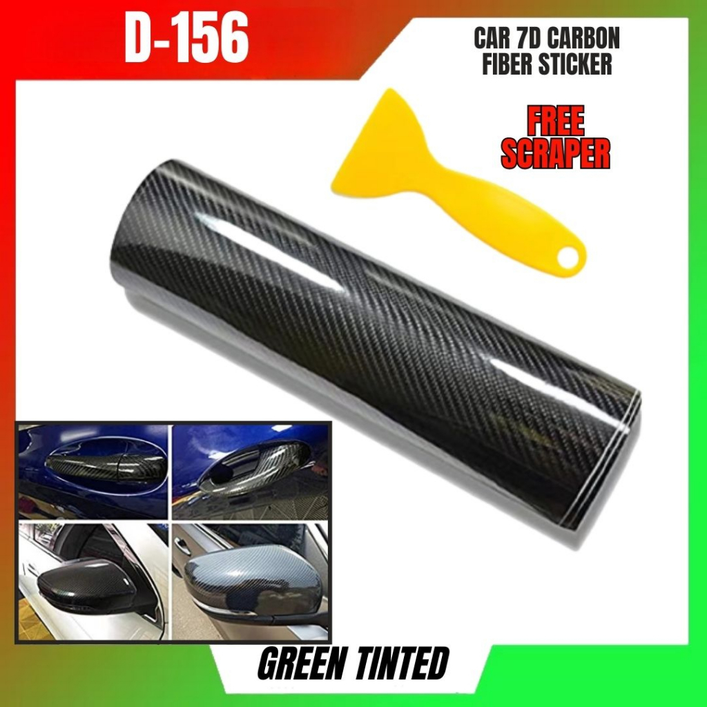Car 7D Carbon Fiber Sticker Waterproof Glossy Vinyl Roll Motorcycle ...