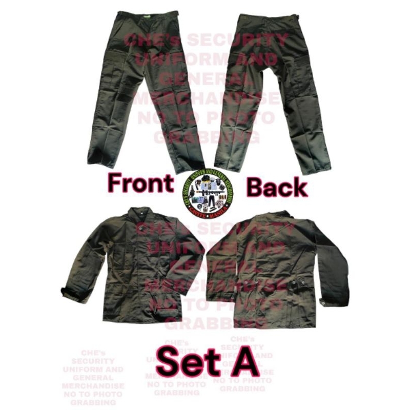ROTC/CAT Fatigue Uniform Set with Accessories for students | Shopee ...