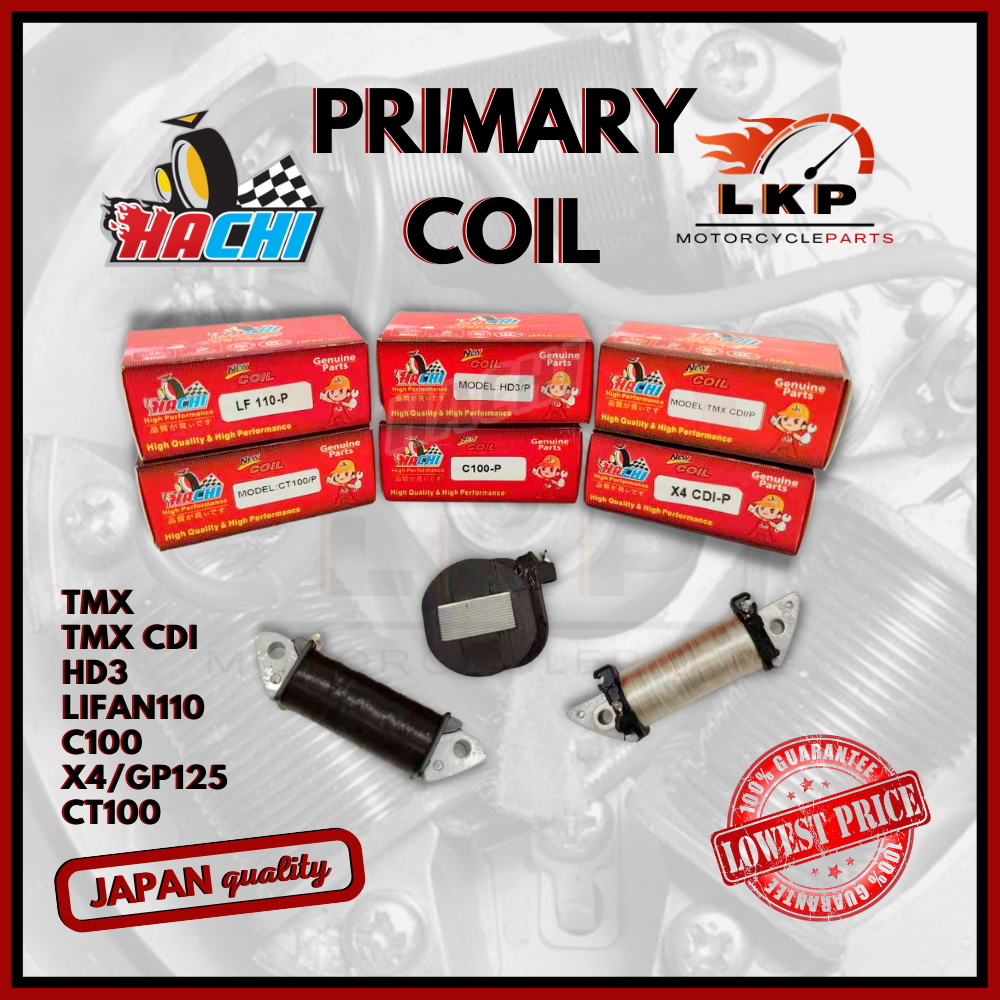HACHI MOTORCYCLE PRIMARY COIL TMX CDI / HD3 / LIFAN110 / C100 / X4 CDI ...