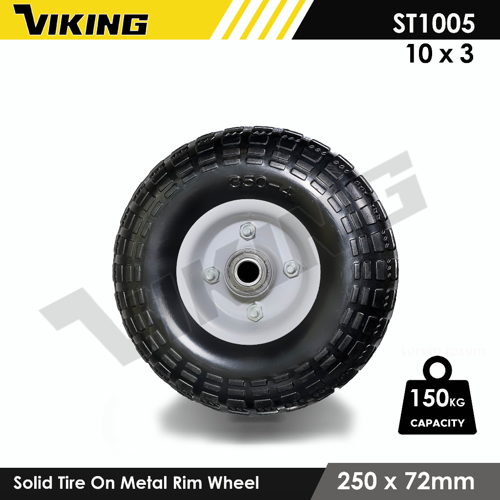VIKING RUBBER WHEEL for Hand Truck/ Wheelbarrow/ Push Cart (Kartilya ...